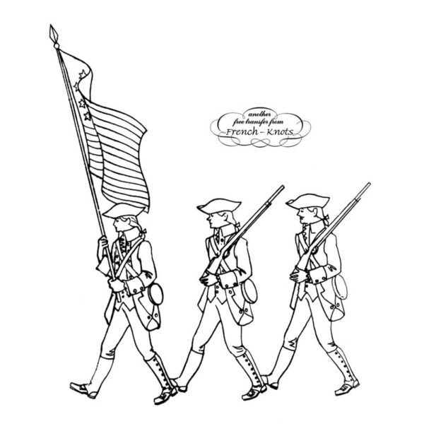Colonial Soldiers Embroidery Patterns | French Knots