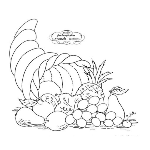Positively Plentiful Thanksgiving Embroidery Patterns | French Knots