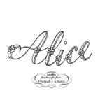 Alice Monogram Embroidery Patterns | French Knots