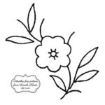 Single Flower Embroidery Patterns | French Knots