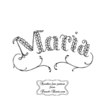 Maria Monogram Embroidery Patterns | French Knots