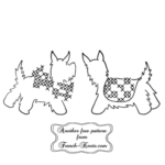 Saucy Scottie Dog Embroidery Patterns | French Knots